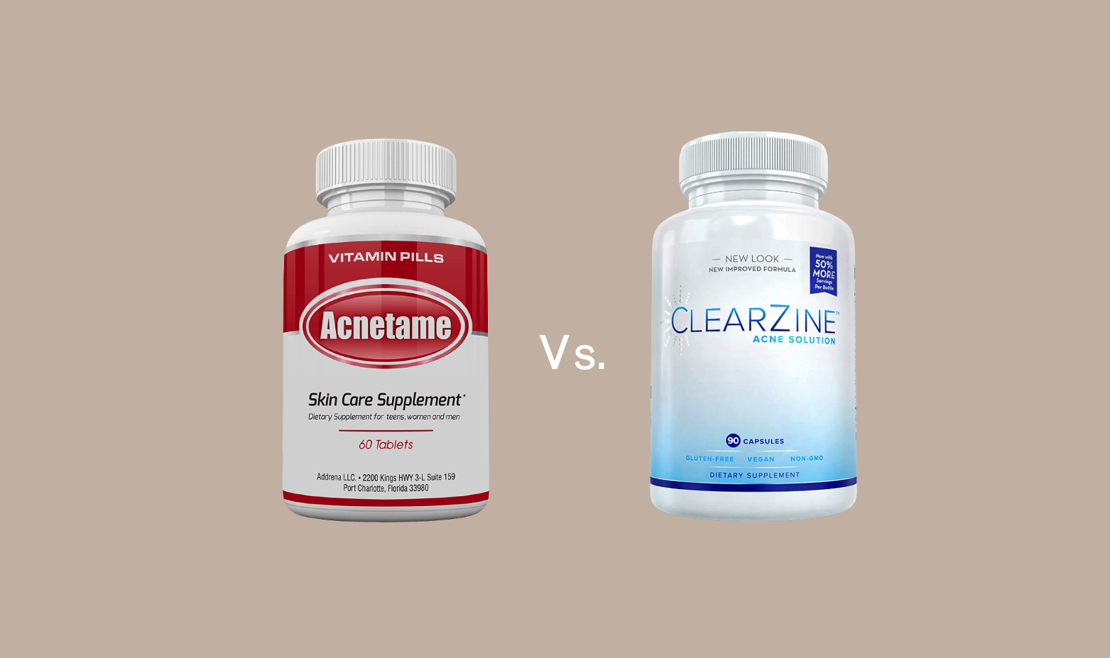 Acnetame vs. Clearzine acne supplements | MDacne